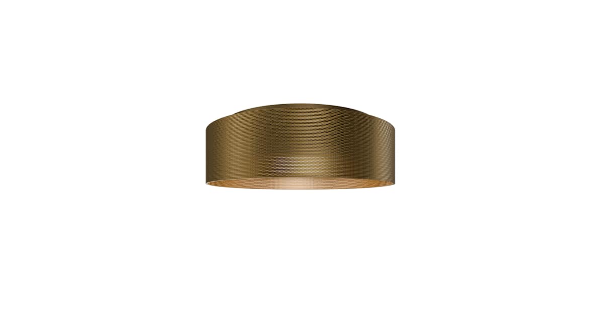 WAC Lighting FM-57512-27-AB Grille 12" Wide LED Semi-flush Drum Ceiling ...