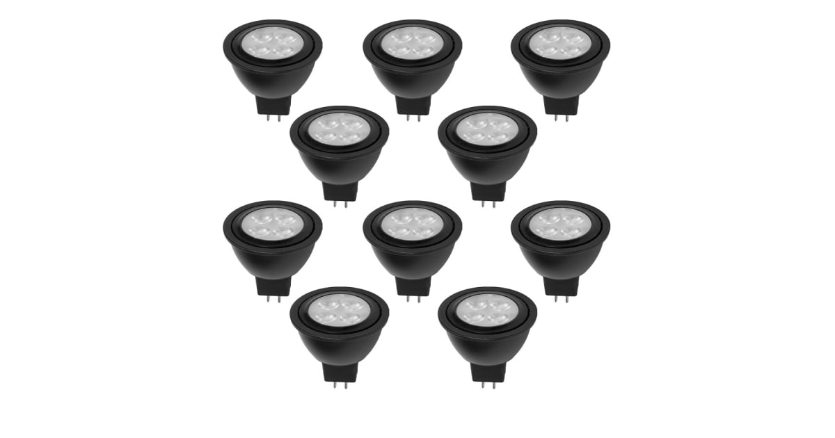 WAC Lighting MR16LED-BAB-BK-10 MR16 Lamp Pack of 10 8 Watt Dimmable GU5 ...