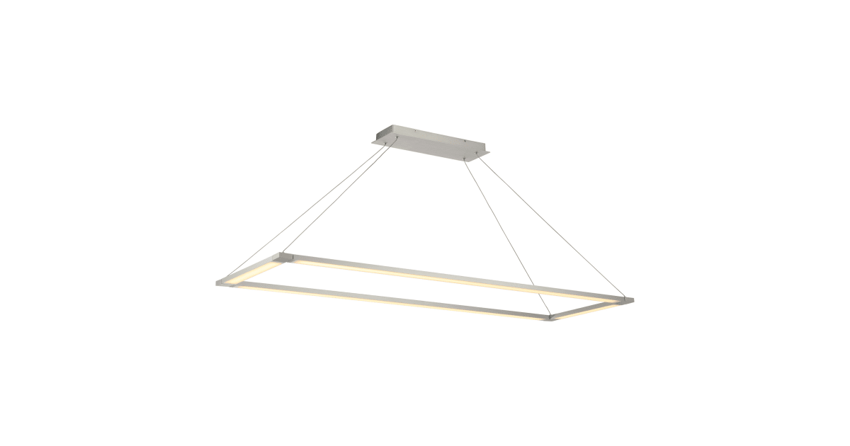 WAC Lighting PD-15052-AL Lune 4 Light 52" Wide LED Linear Chandelier ...