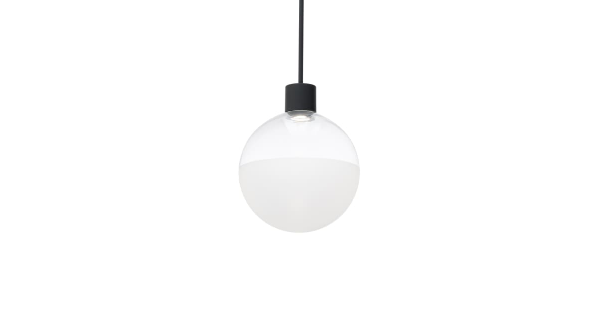 WAC Lighting PD-23412-40-BK Gaze 12" Wide LED Pendant - 4000K ...