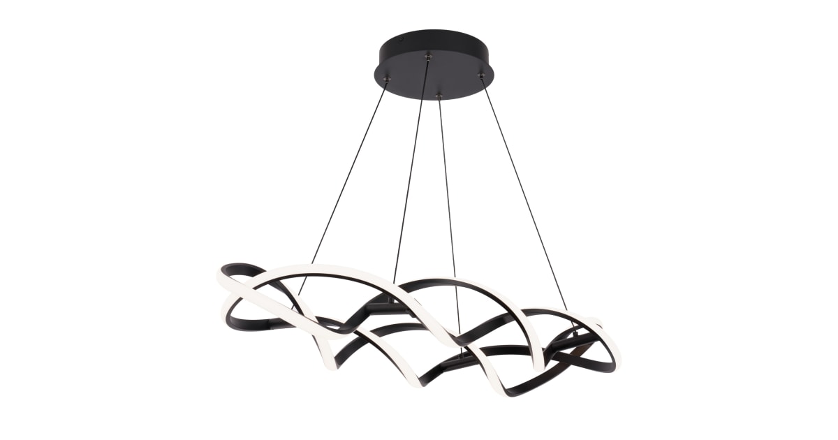 WAC Lighting PD-47839-BK Interlace 39" Wide 3000K LED Abstract Linear ...