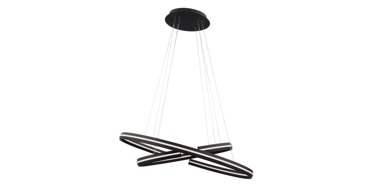 WAC Lighting PD-48932-BK Orbit 2 Light 32" Wide LED Abstract Ring ...