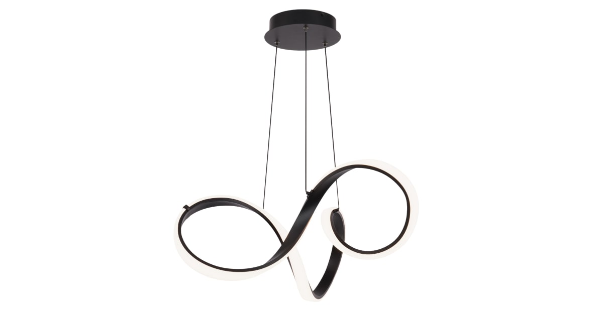 WAC Lighting PD-87723-BK Vornado 22" Wide 3000K LED Abstract Pendant ...
