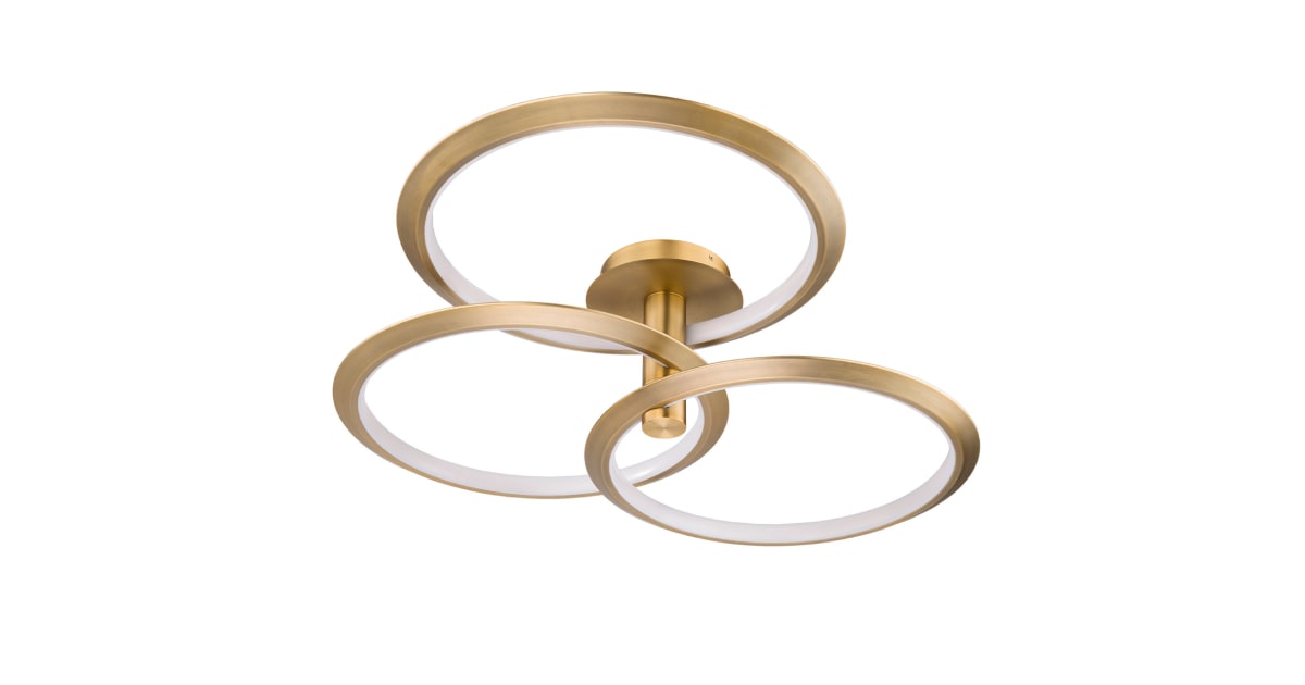 WAC Lighting PD-94940-AB Solaris 3 Light 40" Wide Integrated LED Semi ...