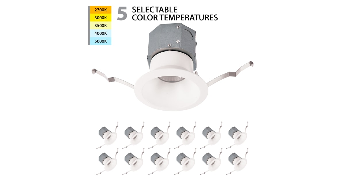 WAC Lighting R4DRDR-F9CS-WT-12 Pop-in LED Canless Recessed Light 4 ...