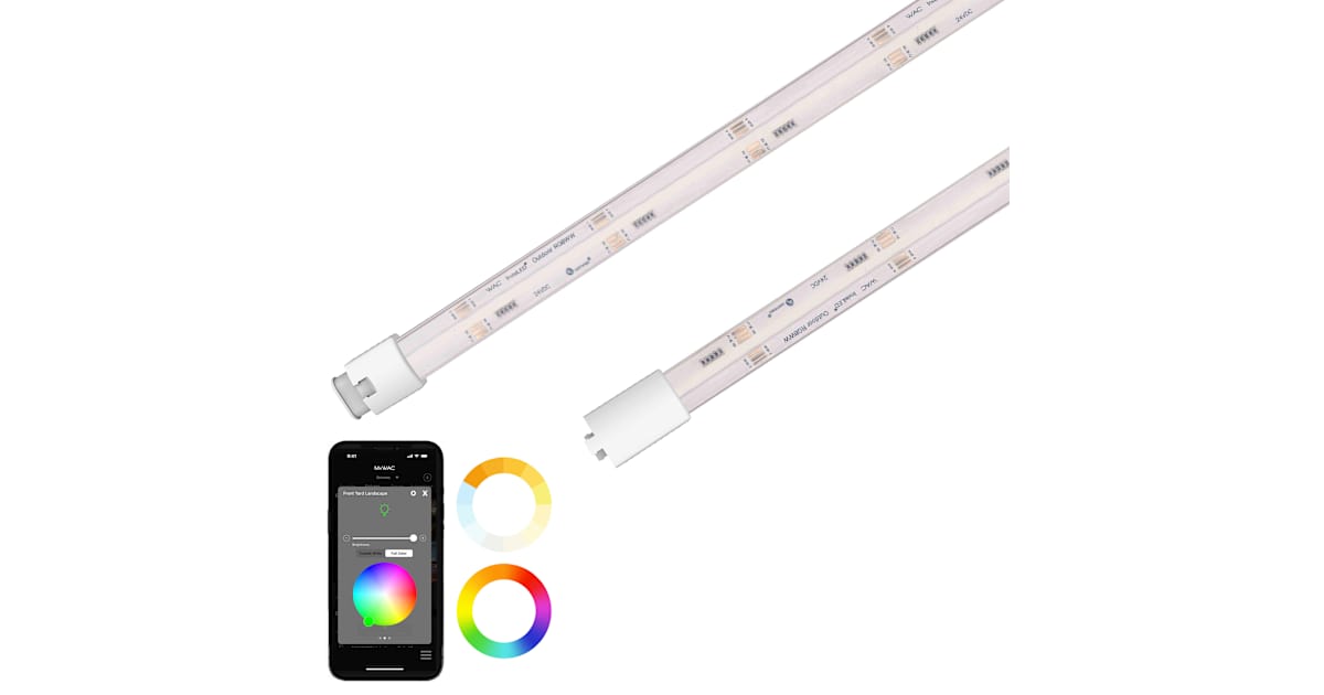 WAC Lighting T24-OD1-10-CC Single Colorscaping 10' Long 12V LED Strip ...
