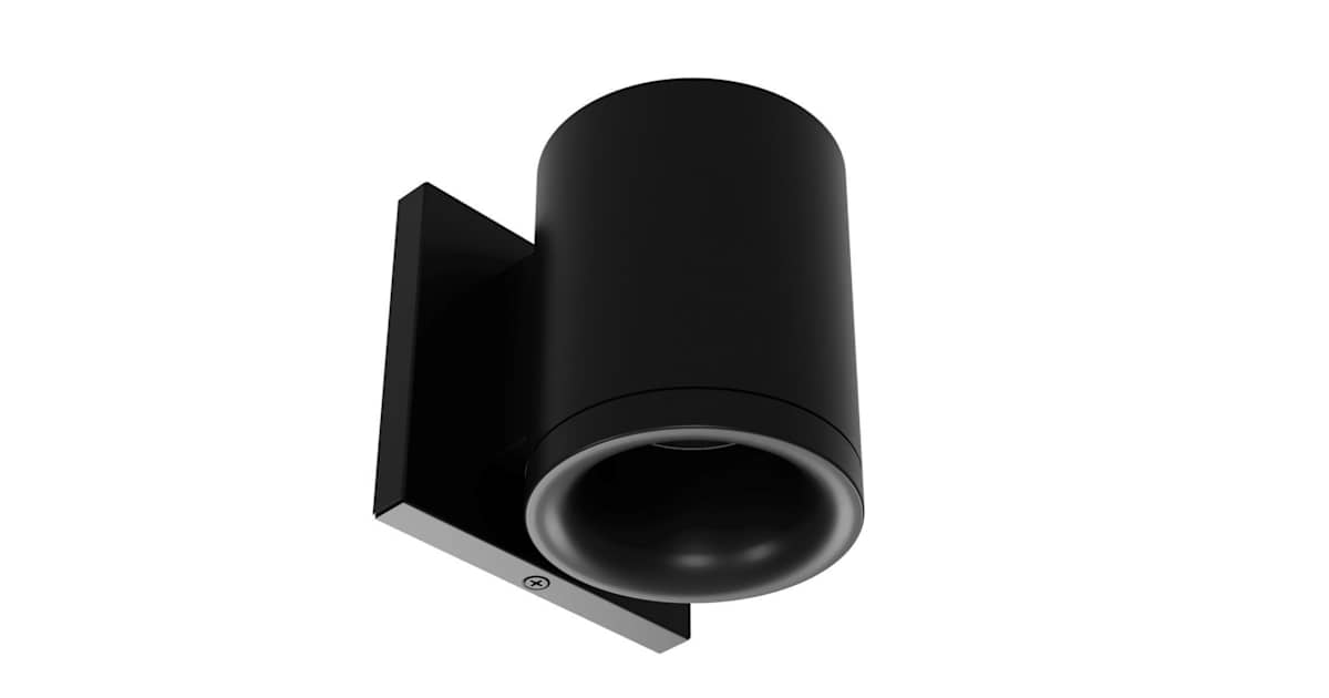 WAC Lighting W4R-FCS-PBK Zoron 5" Tall 5-CCT LED Round Outdoor Wall ...