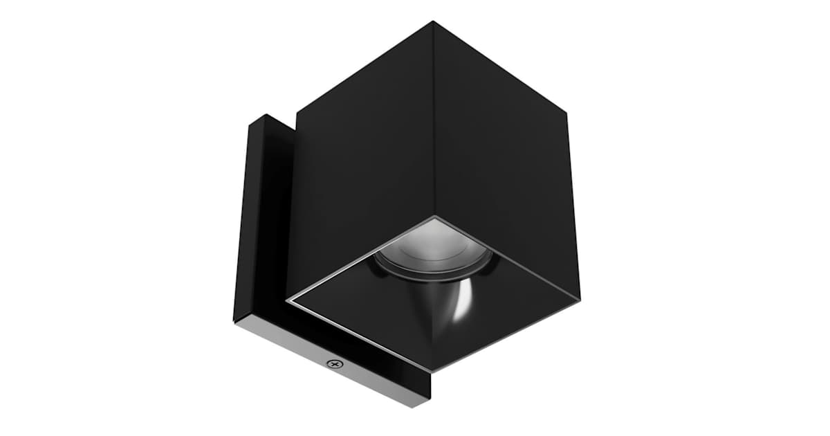 WAC Lighting W4S-NCS-BKBK Zoron 4" Tall 5-CCT LED Square Outdoor Wall ...