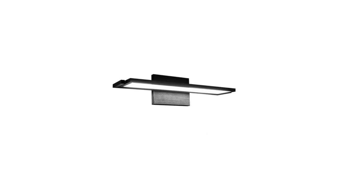 WAC Lighting WS-6718-30-BK Line Single Light 18-3/4" Wide Integrated LED Bath Bar with Edge-lit ...