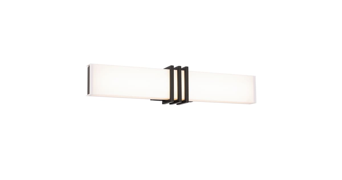 WAC Lighting WS-75328-BK Minibar 28" Wide Switchable Color Temperature LED Bath Bar | Build.com