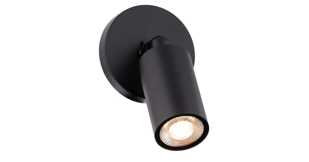 WAC Lighting WS-W230301-30-BK Cylinder 6" Tall 3000K LED Adjustable ...
