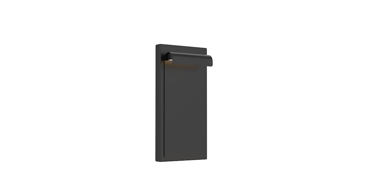 WAC Lighting WS-W250212-CS-BK Cap 12" Tall LED Outdoor Wall Sconce ...