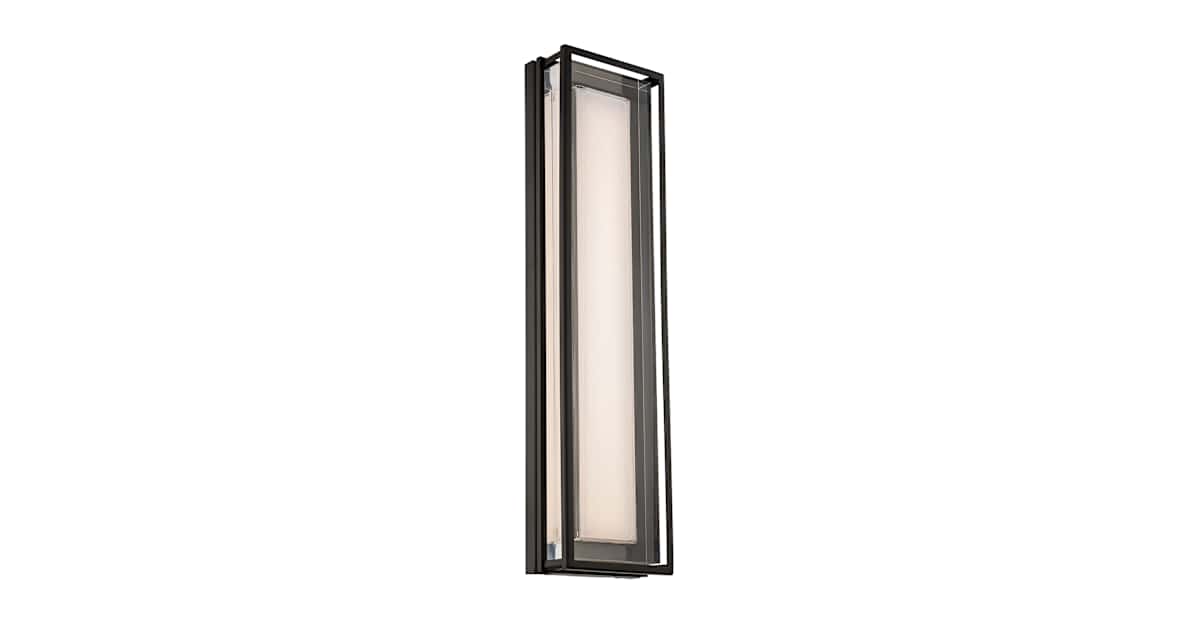 WAC Lighting WS-W89524-30-BK Beech 24" Tall LED Outdoor Wall Sconce ...