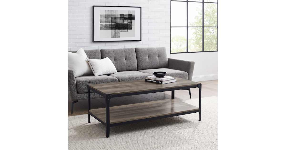 Walker Edison WEIF42697GYW 48" Wide Industrial Contemporary Coffee ...
