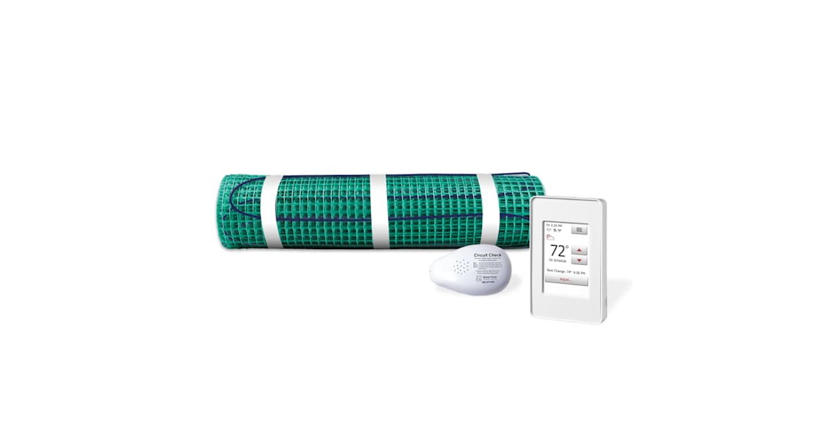 WarmlyYours EMK120-OW-PWD Electric Radiant Floor Heating Bathroom Kit ...