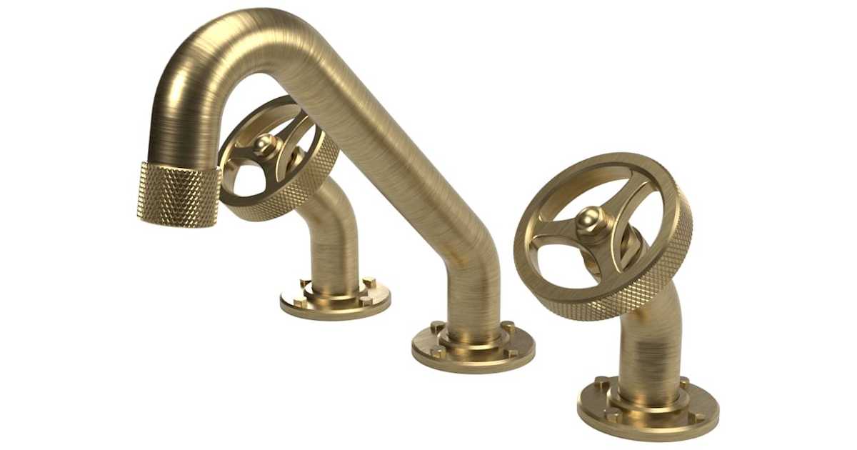 Waterstone AG210-1-CD Argonaut 1.2 GPM Widespread Bathroom Faucet with ...