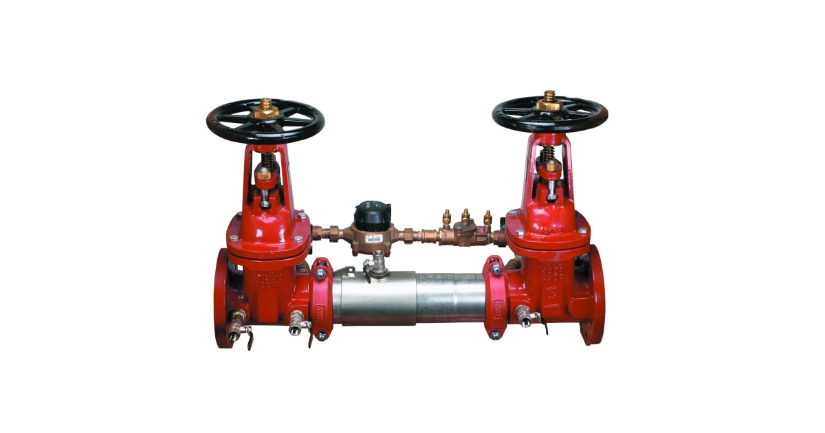 Watts 0111553 6" Stainless Steel Double Check Detector Assembly with ...