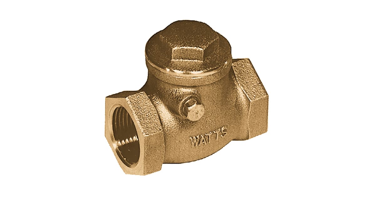 Watts 0555252 LFCVS 1" Tee Pattern Swing Check Valve with Sweat ...