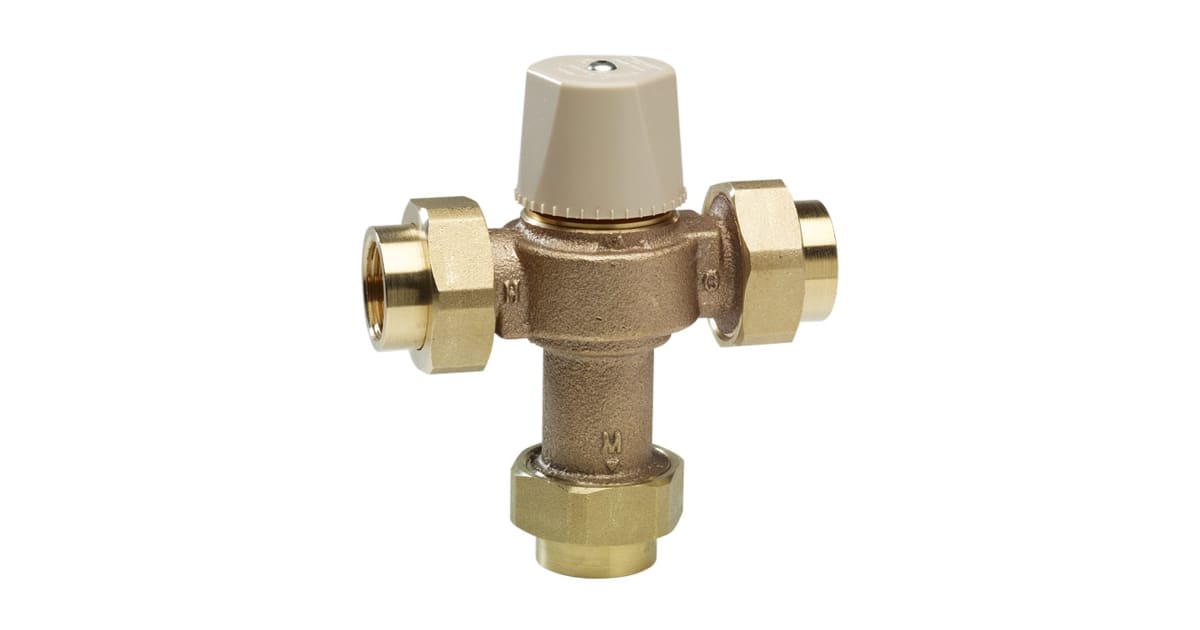 Watts 0559116 LFMMV-UT 1/2" Lead Free Thermostatic Mixing Valve with ...