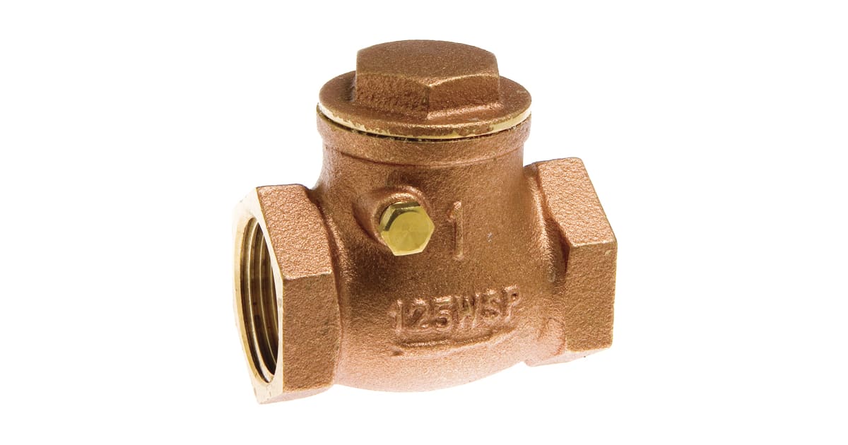 Watts 0700012 WCV 1" Swing Check Valve with Threaded Connections ...
