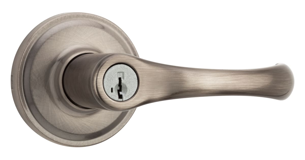 Weiser Lock GLA535A15AS Aspen Single Cylinder Keyed Entry Door Lever ...