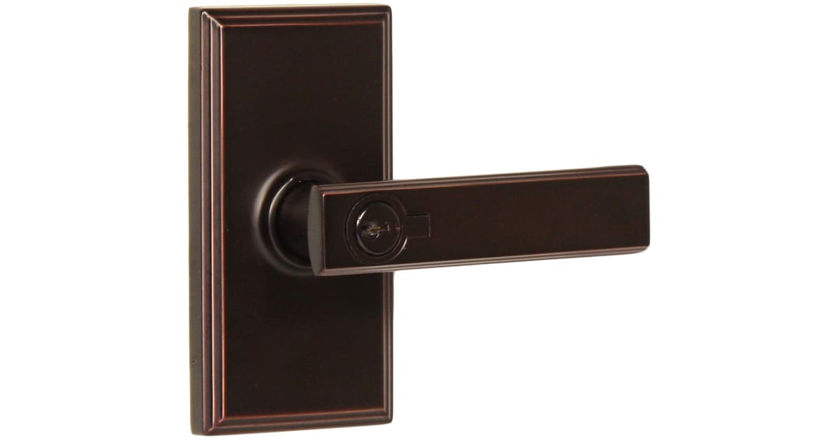 Weslock 03740P1P1SL23 Utica Keyed Entry Door Lever Set with Woodward ...