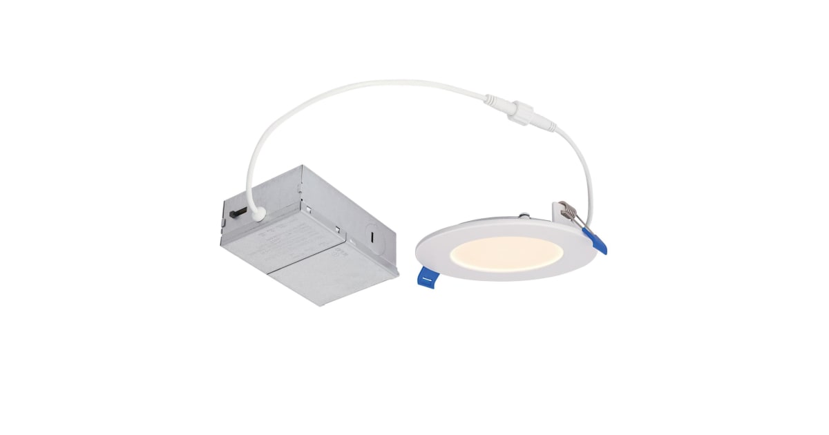 Westinghouse 5201200 LED Canless Recessed Fixture with 4" Shower Trim ...