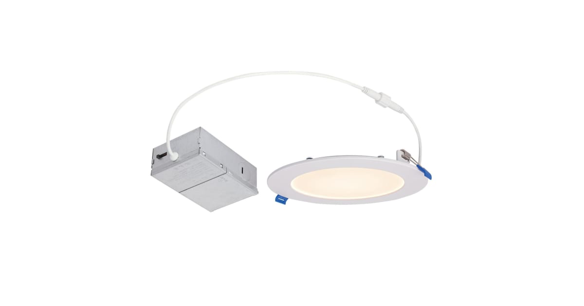 Westinghouse 5202200 LED Canless Recessed Fixture with 6" Shower Trim ...