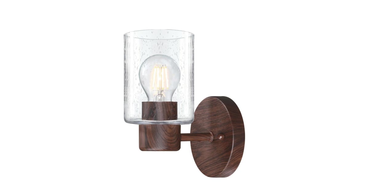 Westinghouse 6126300 Sylvestre 8" Tall Bathroom Sconce with Seedy Glass ...