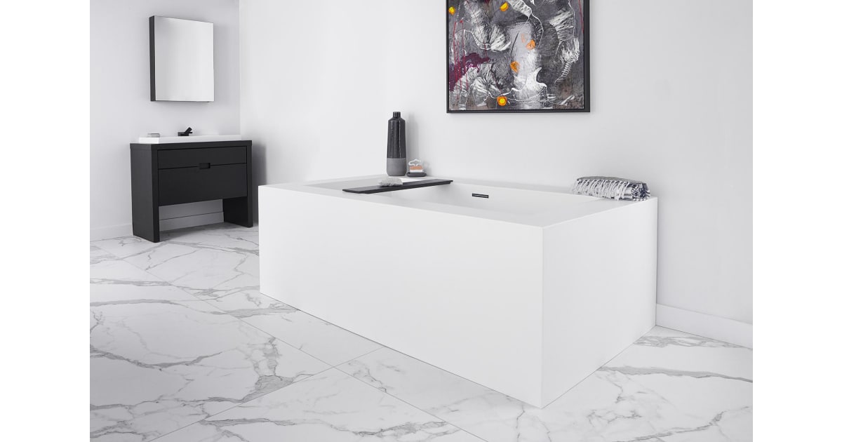 WETSTYLE BC0102-BN-MA CUBE 72" Free Standing Back Wall WETMAR BiO ...