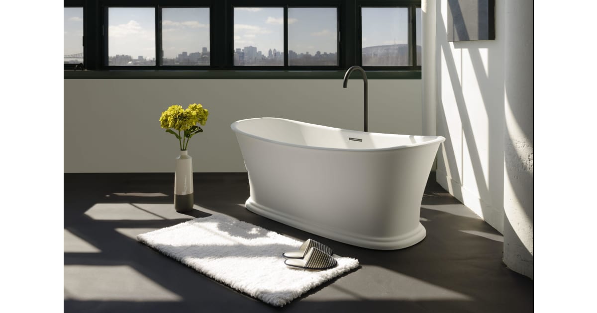 WETSTYLE BCLB01-MB-MA Cloud 62" Free Standing WETMAR BiO Composite ...