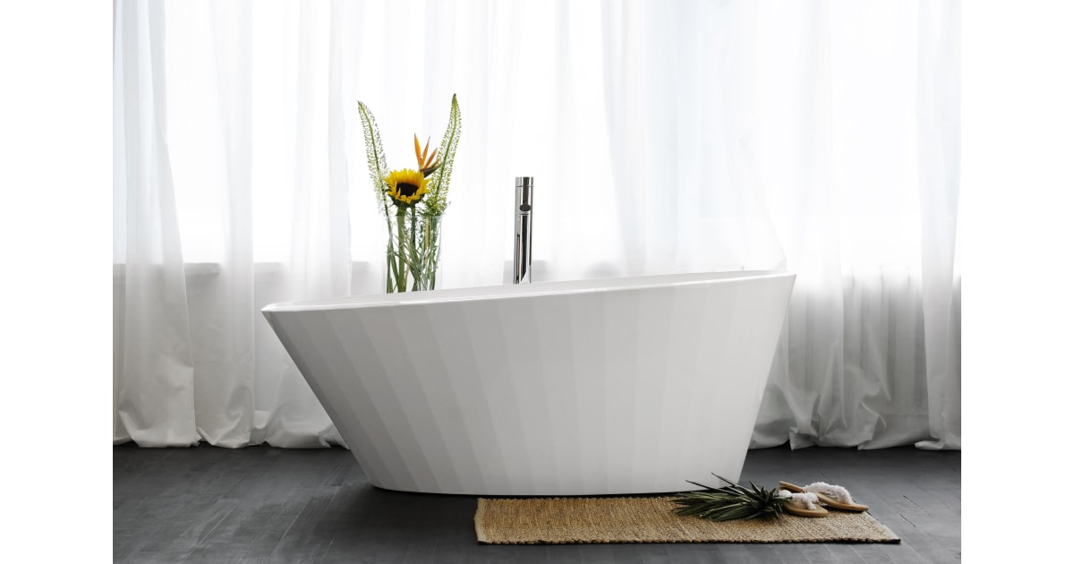 WETSTYLE BCR01-L-BN-DA COUTURE 66" Free Standing WETMAR BiO Composite ...