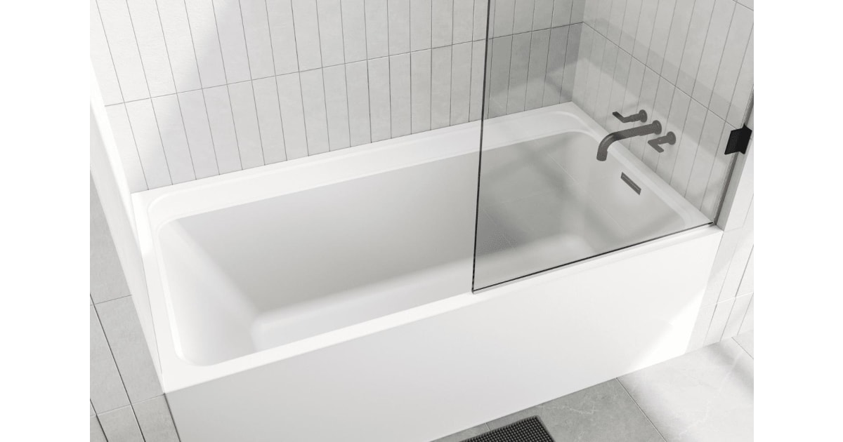WETSTYLE BLB0306-R-BN-MA Lab 60" Three Wall Alcove WETMAR BiO Composite ...