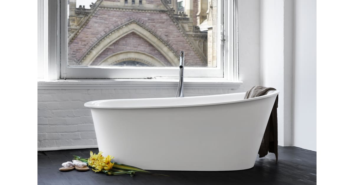 WETSTYLE BTP01-R-BN-DA Tulip 65" Free Standing WETMAR BiO Composite ...