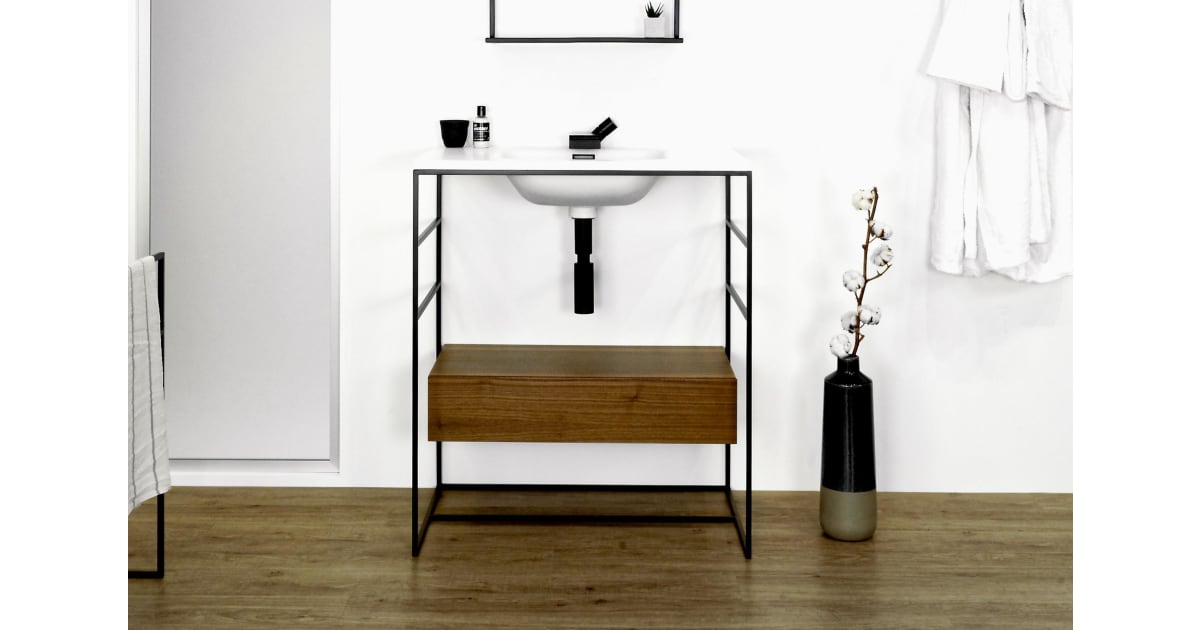 WETSTYLE C2-24CO-MB C2 Collection 24" Stainless Steel Console Stand ...