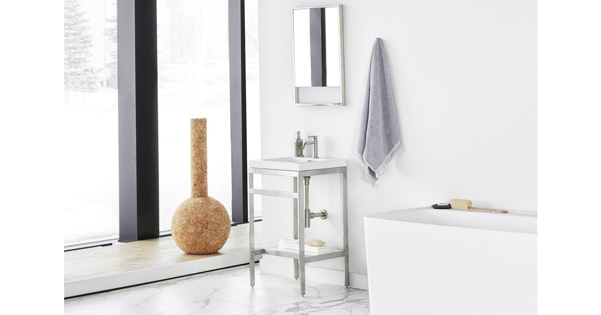 WETSTYLE CM20B C Metro 20" Stainless Steel Console Stand – Less ...