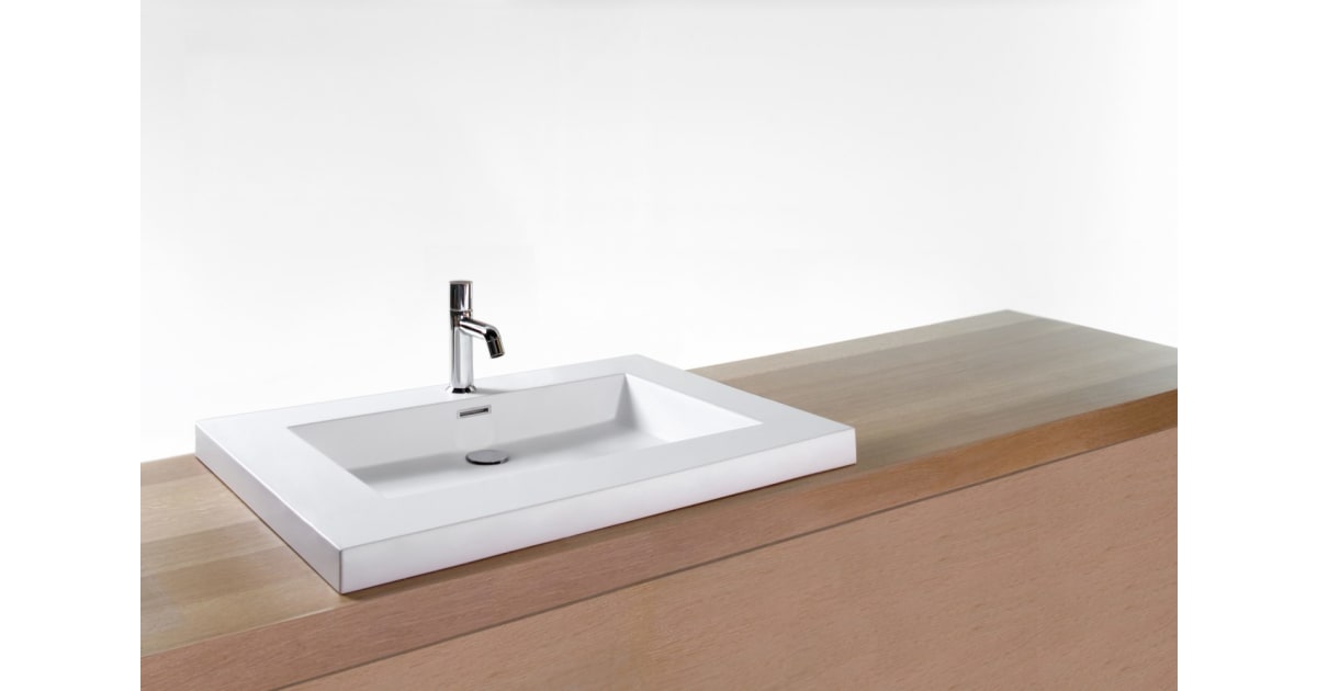 WETSTYLE OTL-144 CUBE 30" Rectangular WETMAR BiO Stone Composite Drop ...