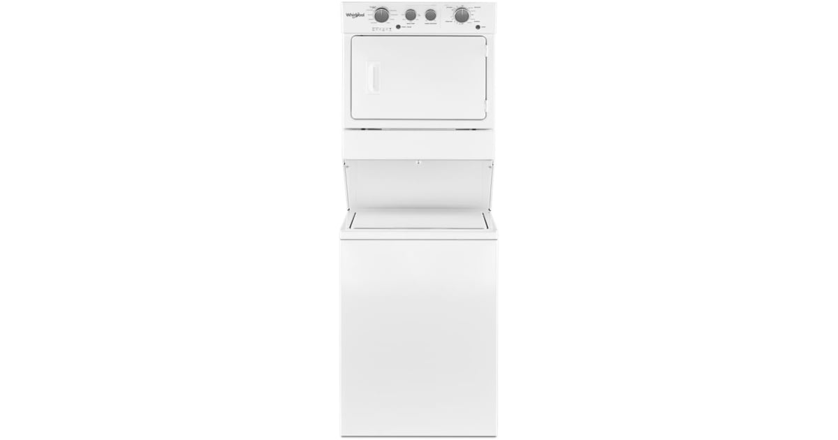 Whirlpool WET4027HW 27 Inch Wide Laundry Center with 3.5 Cu. Ft. Washer ...