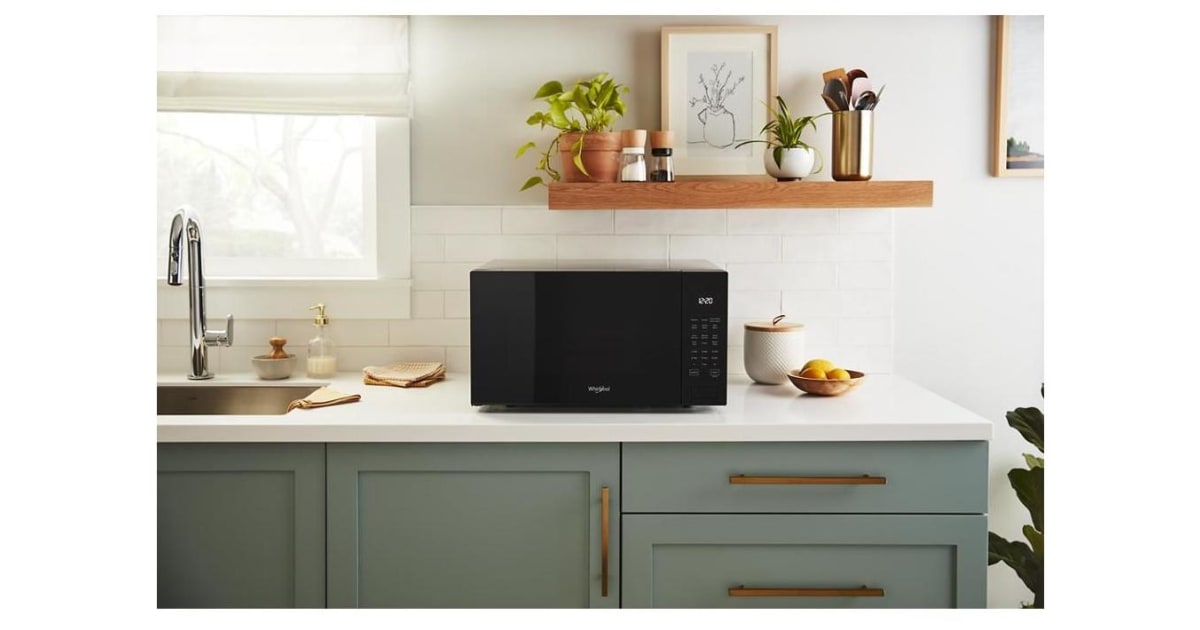 Whirlpool WMCS7022PB 22 Inch Wide 1.6 Cu. Ft. 1200 Watt Fingerprint ...