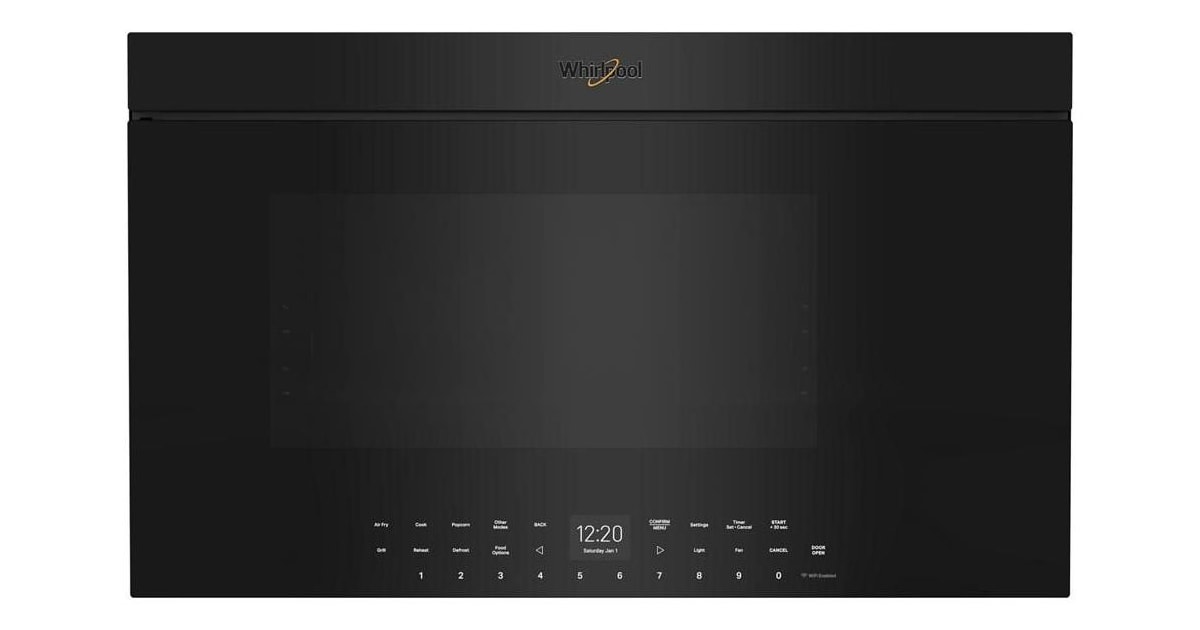 Whirlpool WMMF7330RB 30 Inch Wide 1.1 Cu. Ft. 1200 Watt Air Fry Over ...