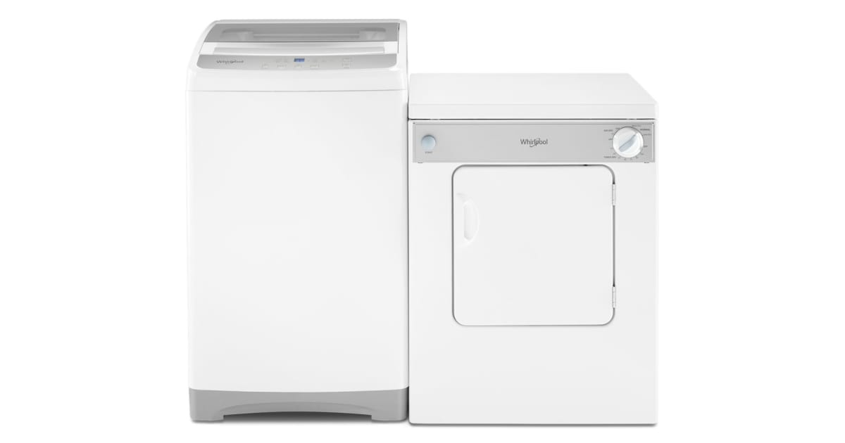 Whirlpool WTW2000HW-LDR3822PQ 21 Inch Wide 1.6 Cu. Ft. Electric Washer ...