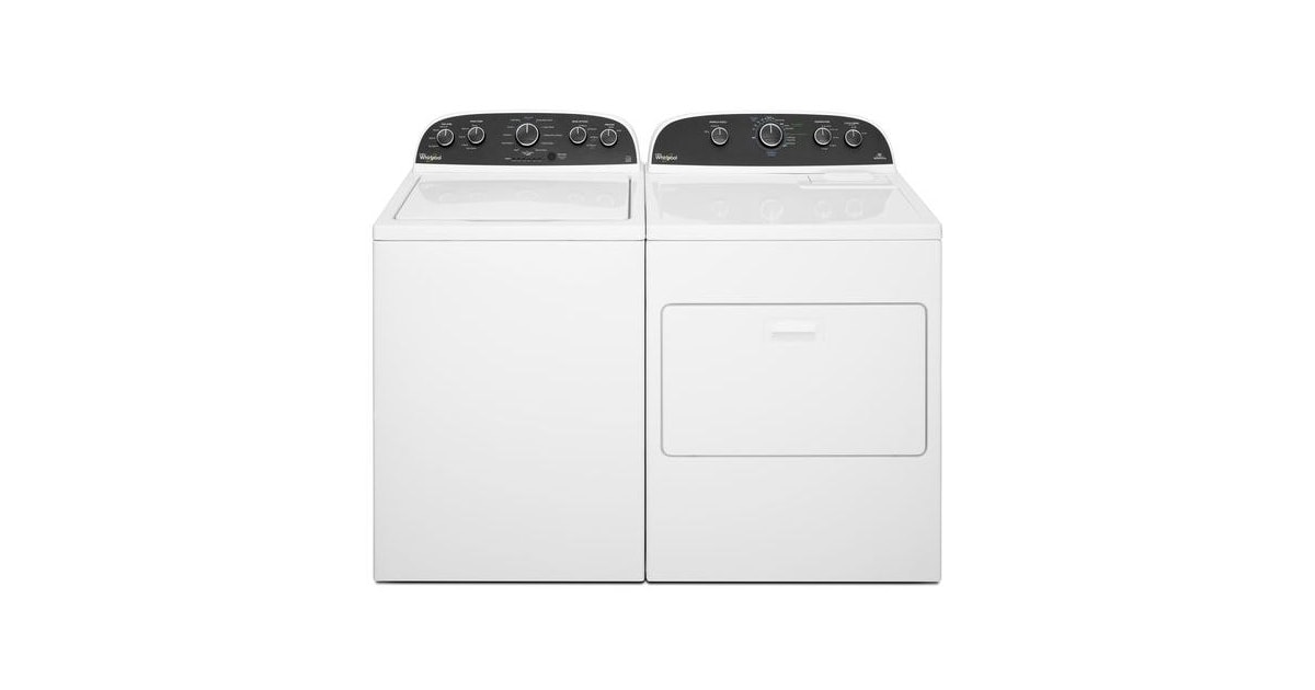 Whirlpool WTW4850BW-WGD4850BW Top Load Washer and Dryer Pair - 3.6 Cu ...