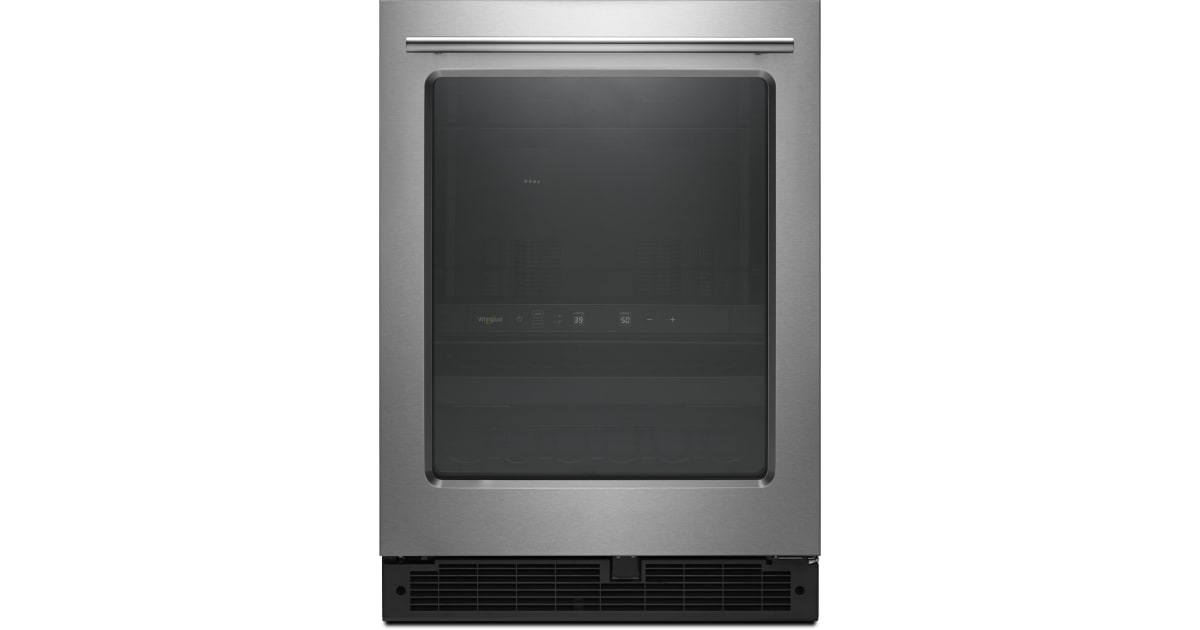 Whirlpool WUB35X24HZ 24 Inch Wide 5.2 Cu. Ft. Dual-Zone Beverage Center ...