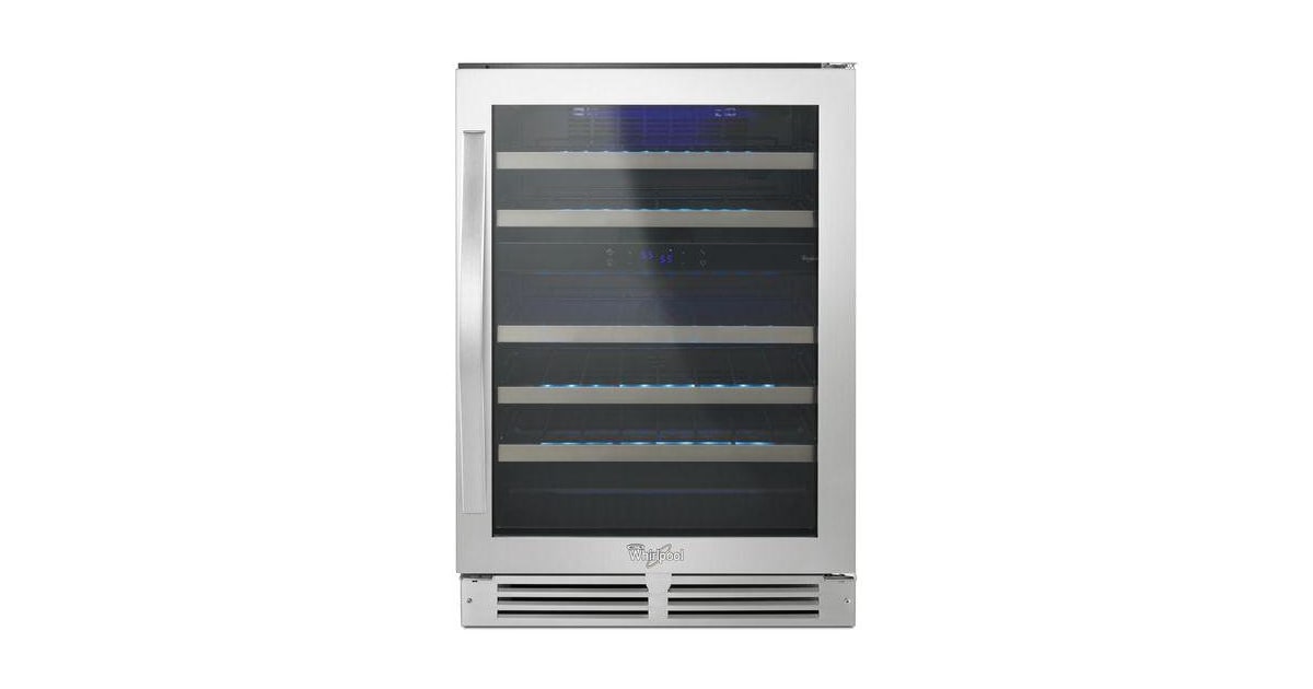 Whirlpool WUW55X24DS 24 Inch Wide 46 Bottle Capacity Wine Cooler ...