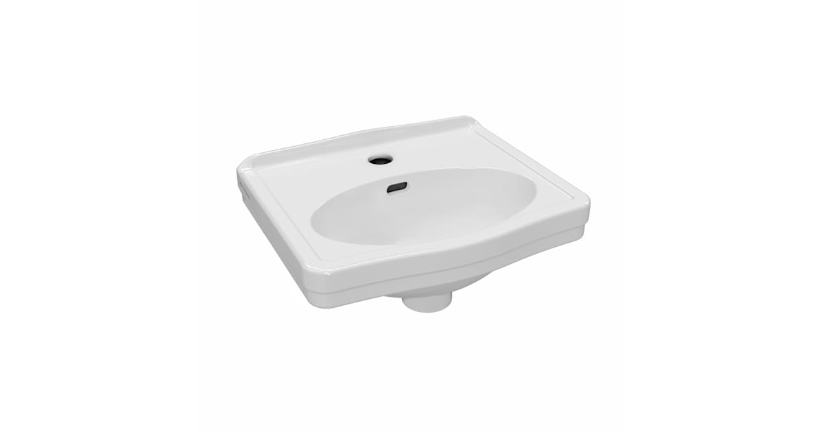 Whitehaus B-LO944 15" Oval Vitreous China Wall Mounted Bathroom Sink ...