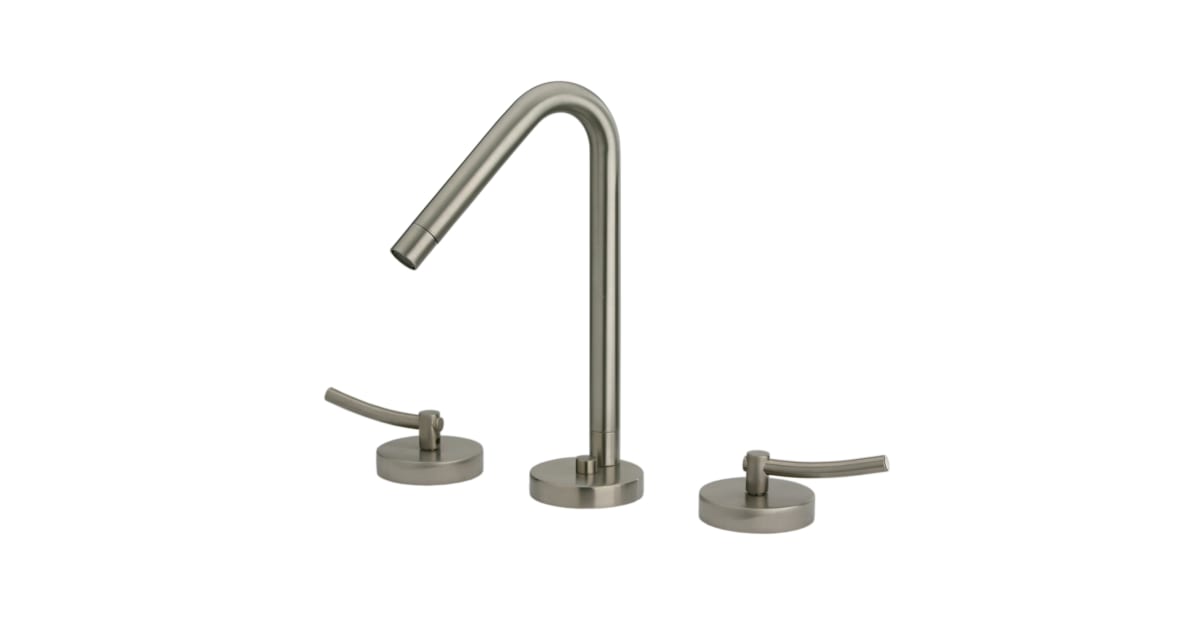 Whitehaus WH81214-BN Metrohaus 1.2 GPM Widespread Bathroom Faucet with ...