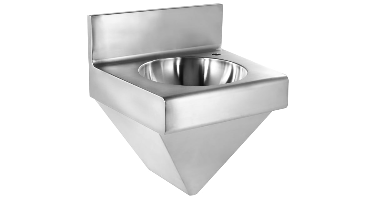 Whitehaus WHNCB1815 Noah 15" x 18" Single Basin Wall Mounted Stainless ...