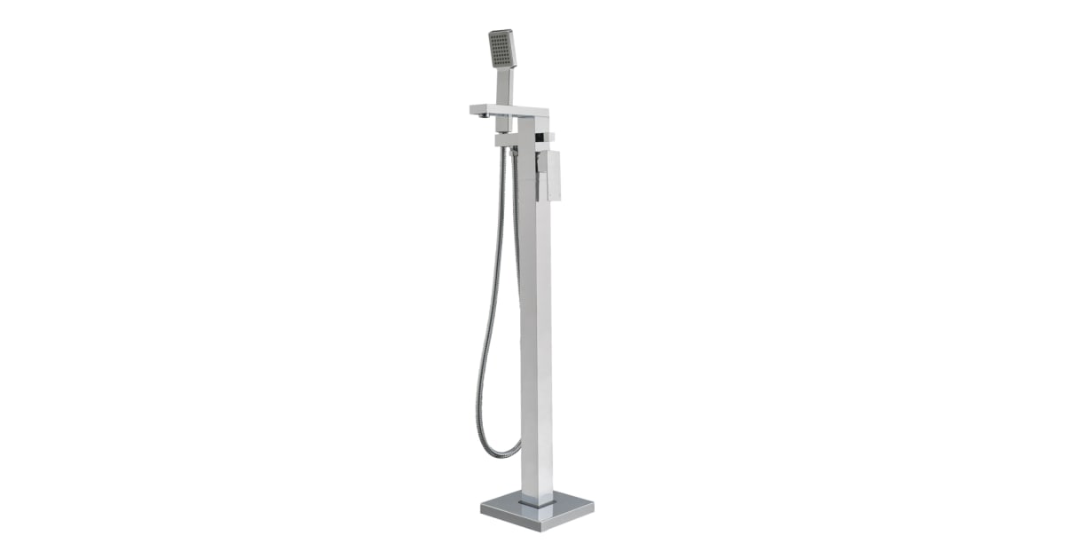 Whitehaus WHT8868S-C Bathhaus 34-7/8"H Floor Mounted Tub Filler with ...
