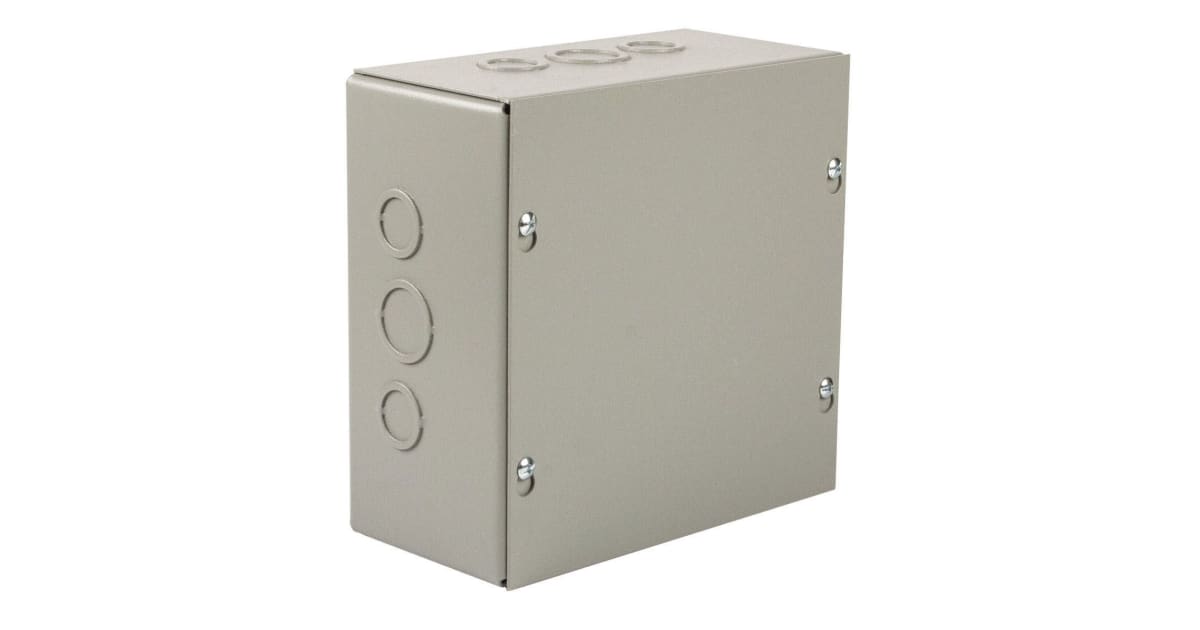 Wiegmann SC081004 10" Wide Pull Box with 12 Knockouts | Build.com