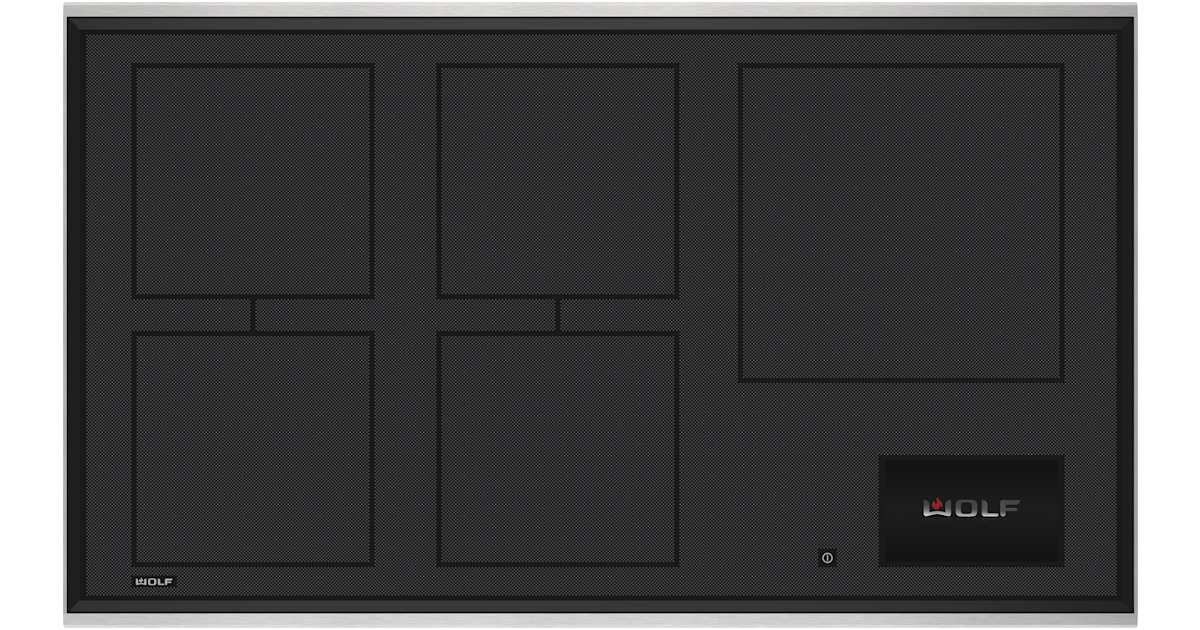 Wolf CI36560T/S 36 Inch Wide 5 Burner Induction Cooktop with Control ...